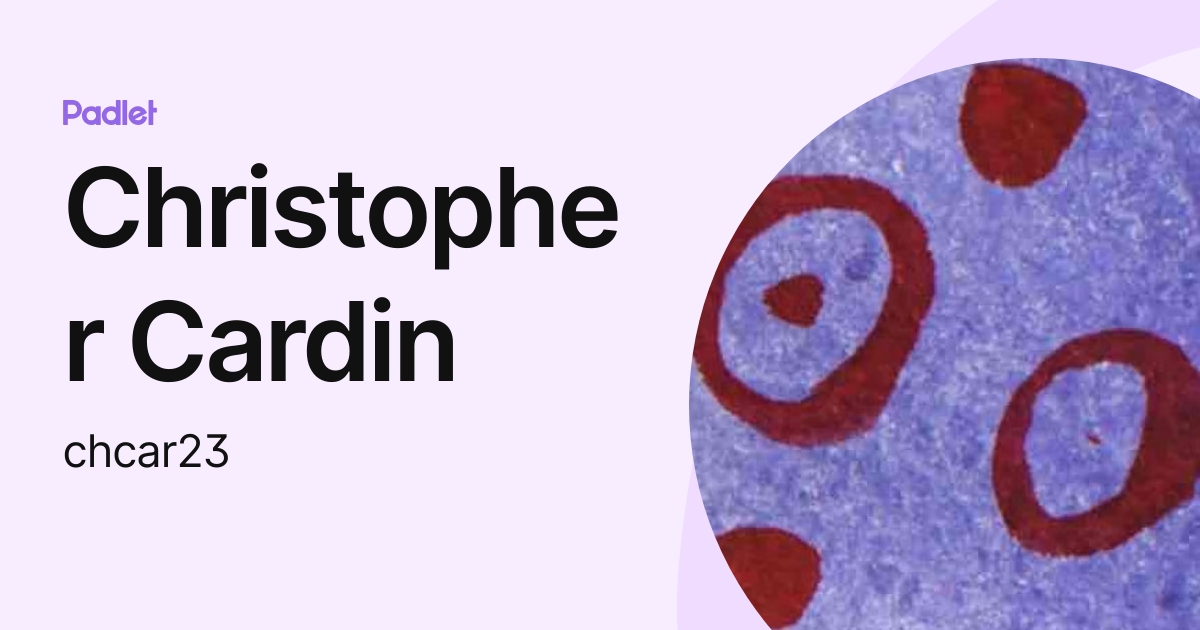 Christopher Cardin (chcar23) profile | Padlet