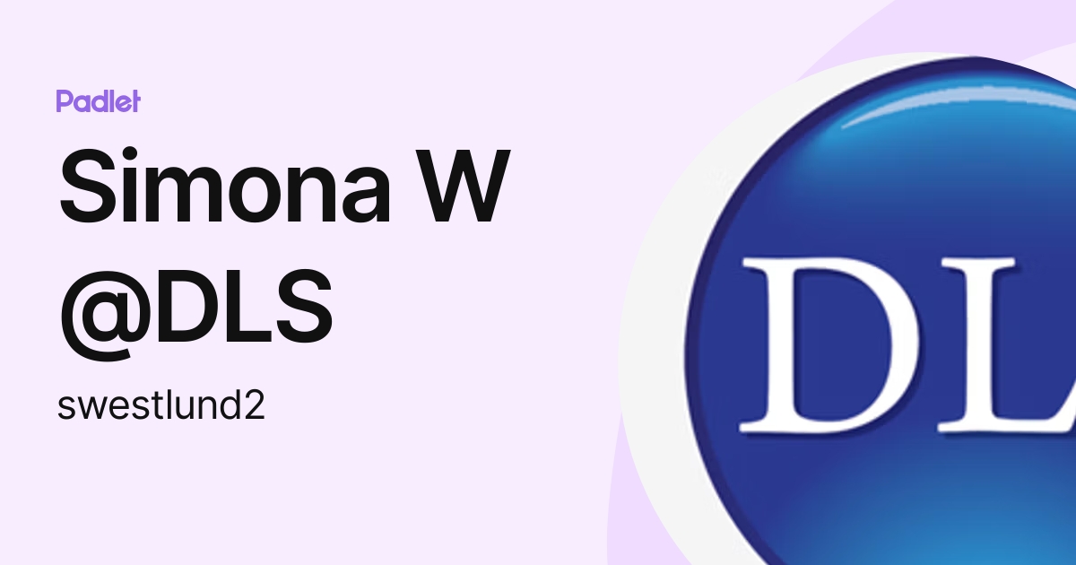 Simona W. (swestlund2) profile | Padlet