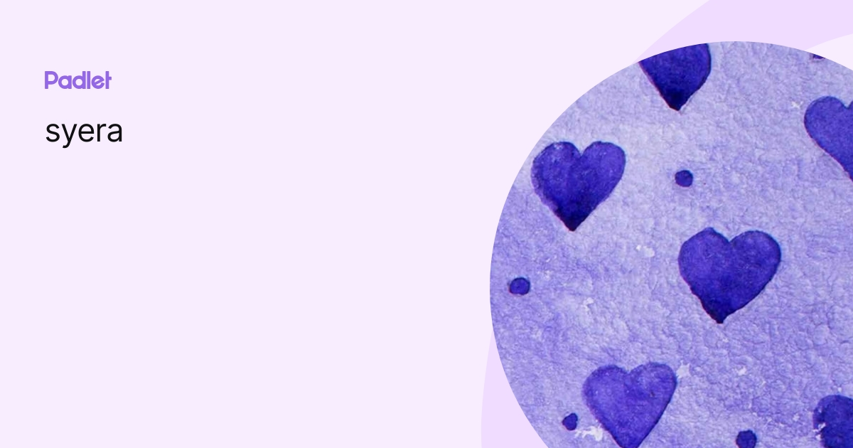 syera profile | Padlet
