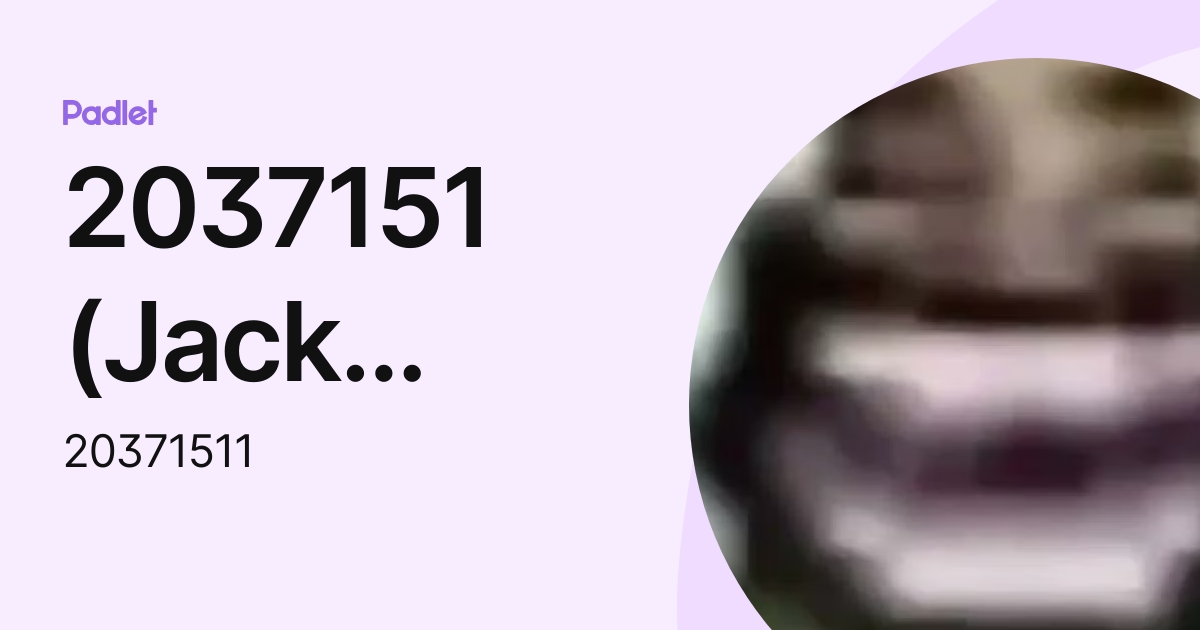 2037151 (Jack Cornick) (20371511) profile | Padlet