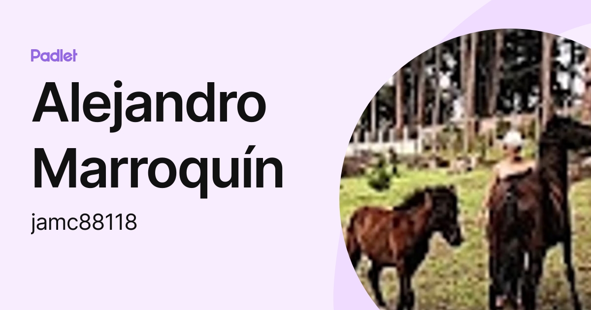 Alejandro Marroquín (jamc88118) profile | Padlet