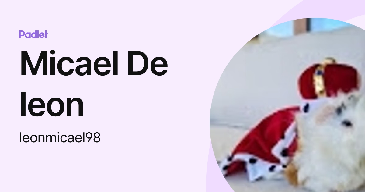 Micael De leon (leonmicael98) profile | Padlet