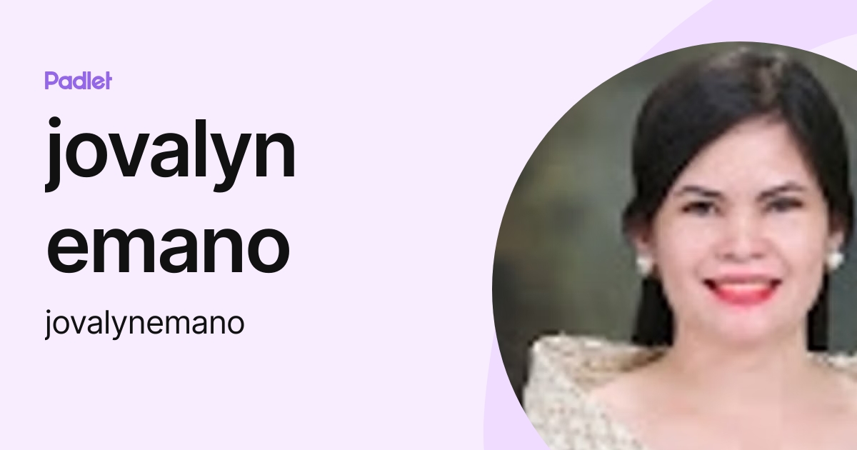 jovalyn emano (jovalynemano) profile | Padlet