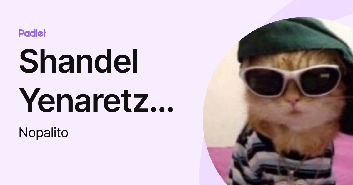 Shandel Yenaretzi Chávez Velázquez (Nopalito) profile | Padlet
