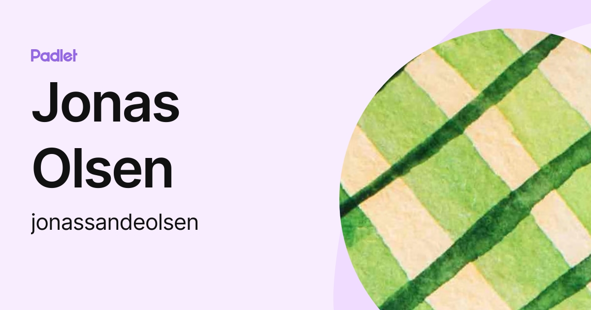Jonas Olsen (jonassandeolsen) profile | Padlet