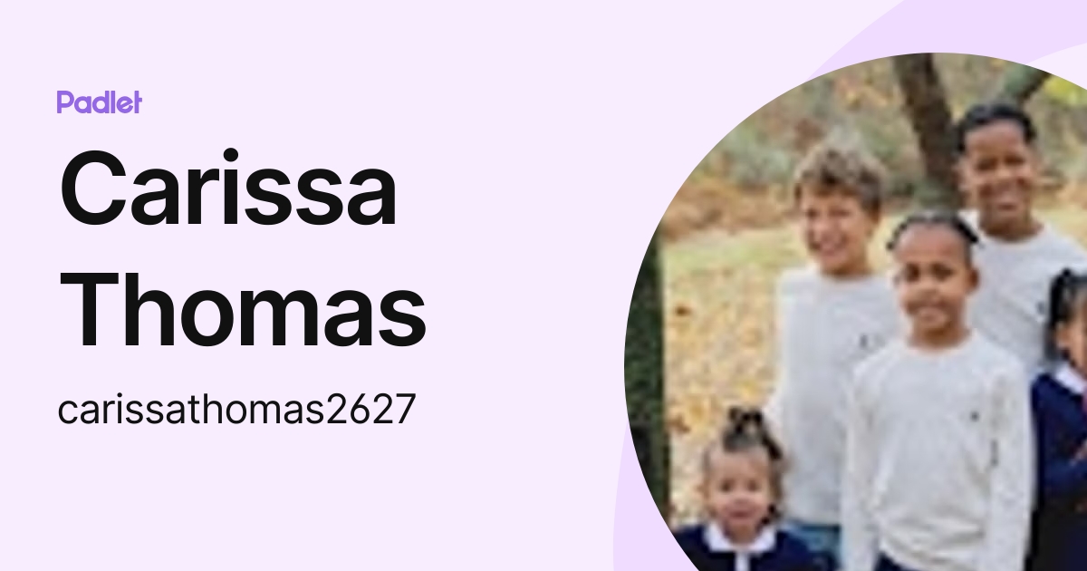 Carissa Thomas (carissathomas2627) profile | Padlet