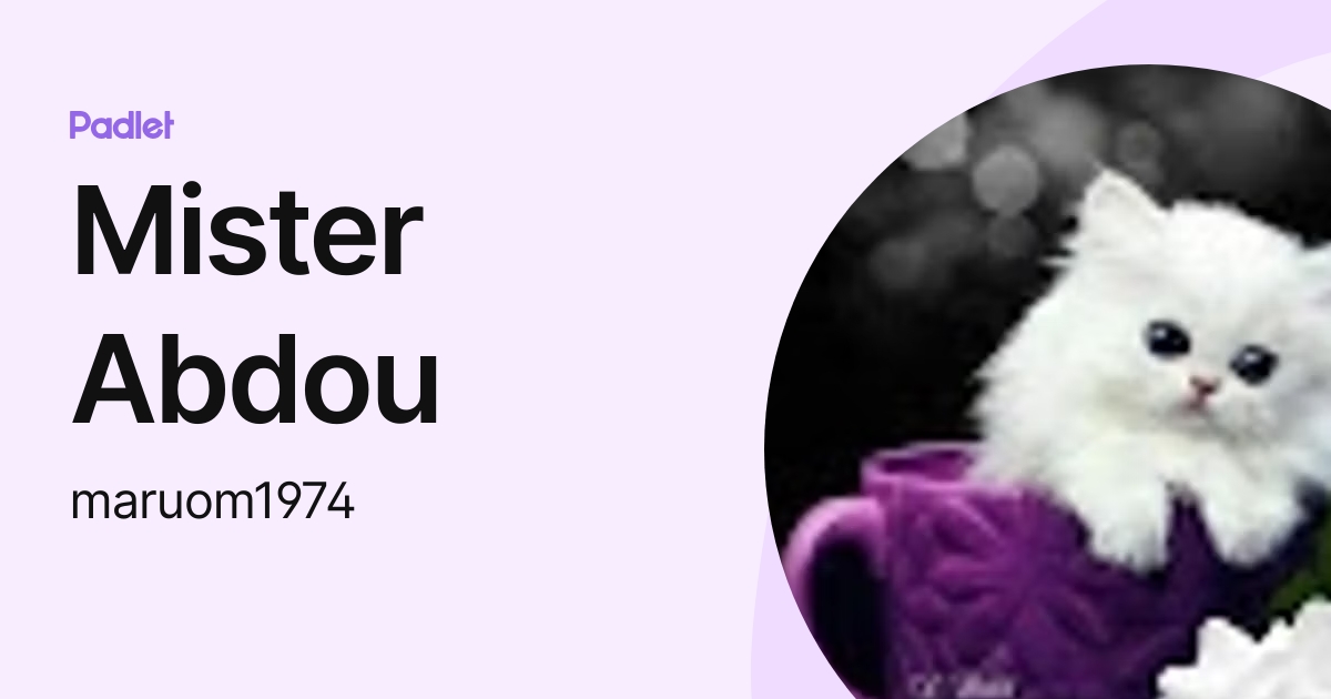 Mister Abdou (maruom1974) profile | Padlet
