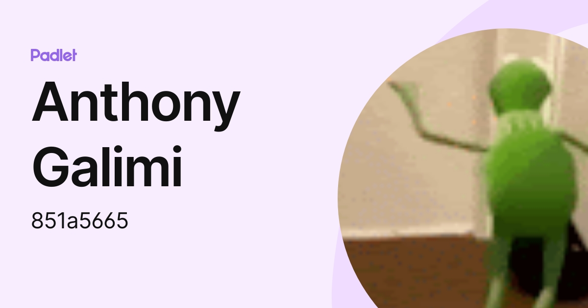 Anthony Galimi (851a5665) profile | Padlet