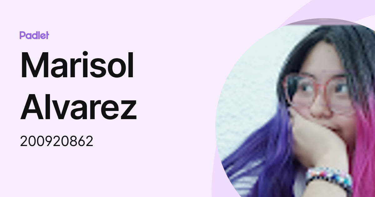 Marisol Alvarez (200920862) profile | Padlet