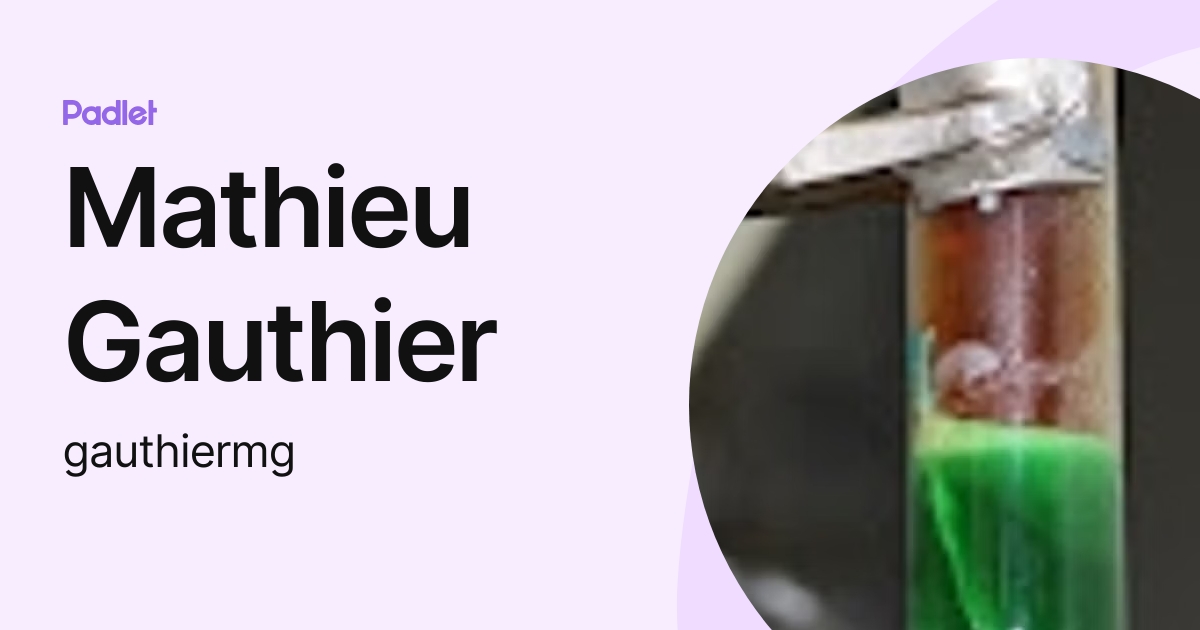 Mathieu Gauthier (gauthiermg) profile | Padlet