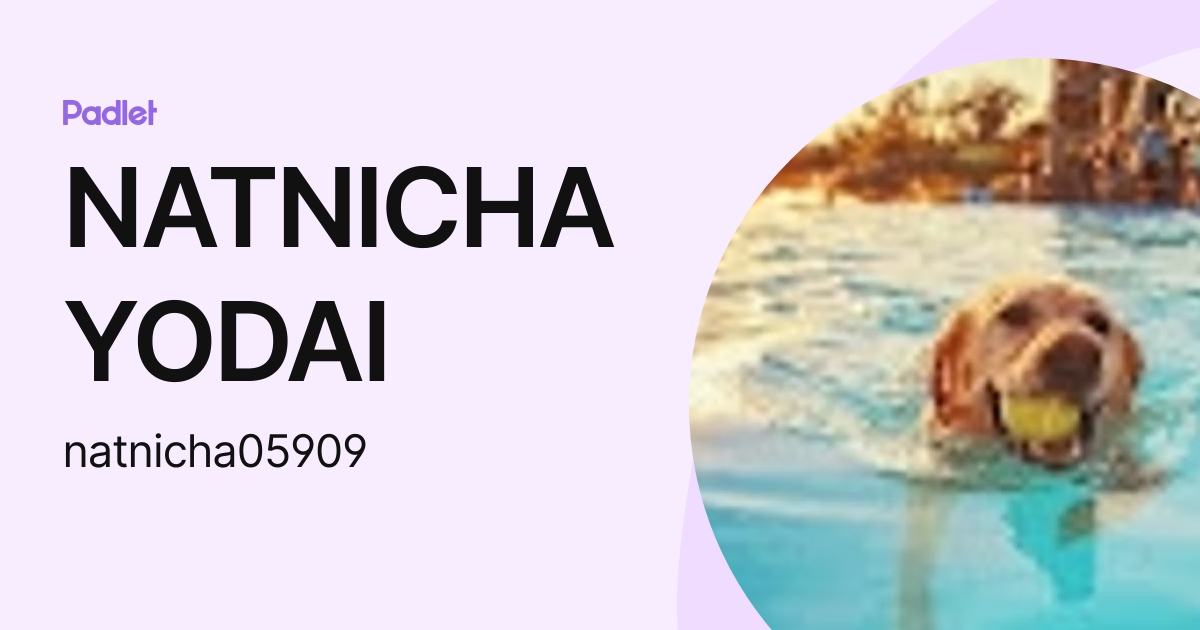NATNICHA YODAI (natnicha05909) profile | Padlet