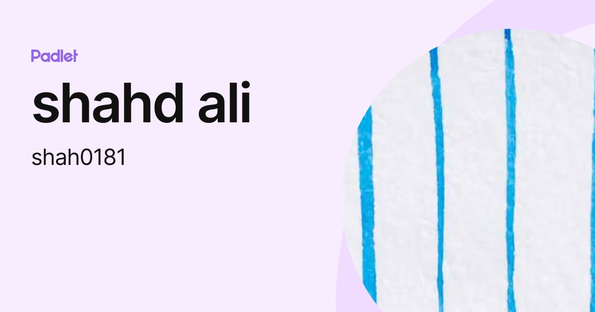 shahd ali (shah0181) profile | Padlet