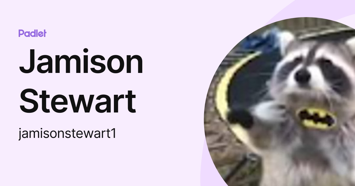 Jamison Stewart (jamisonstewart1) profile | Padlet