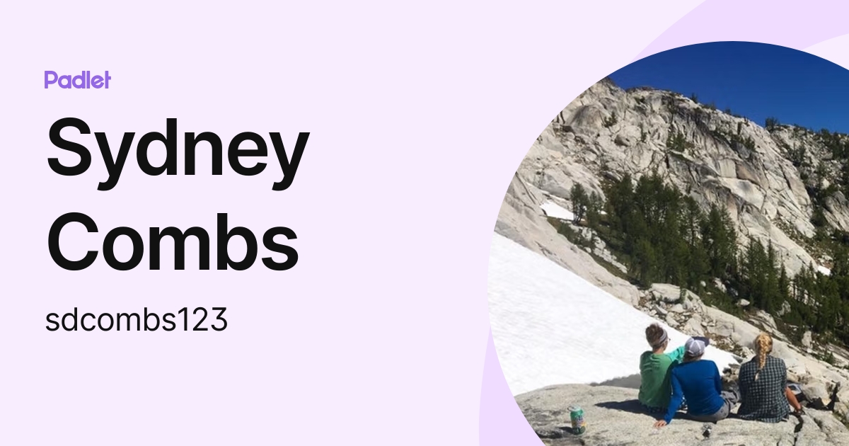 Sydney Combs (sdcombs123) profile | Padlet