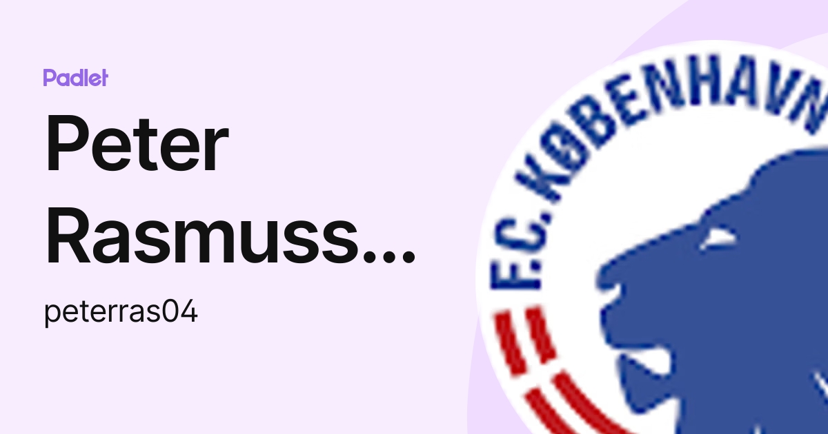 Peter Rasmussen (peterras04) profile | Padlet