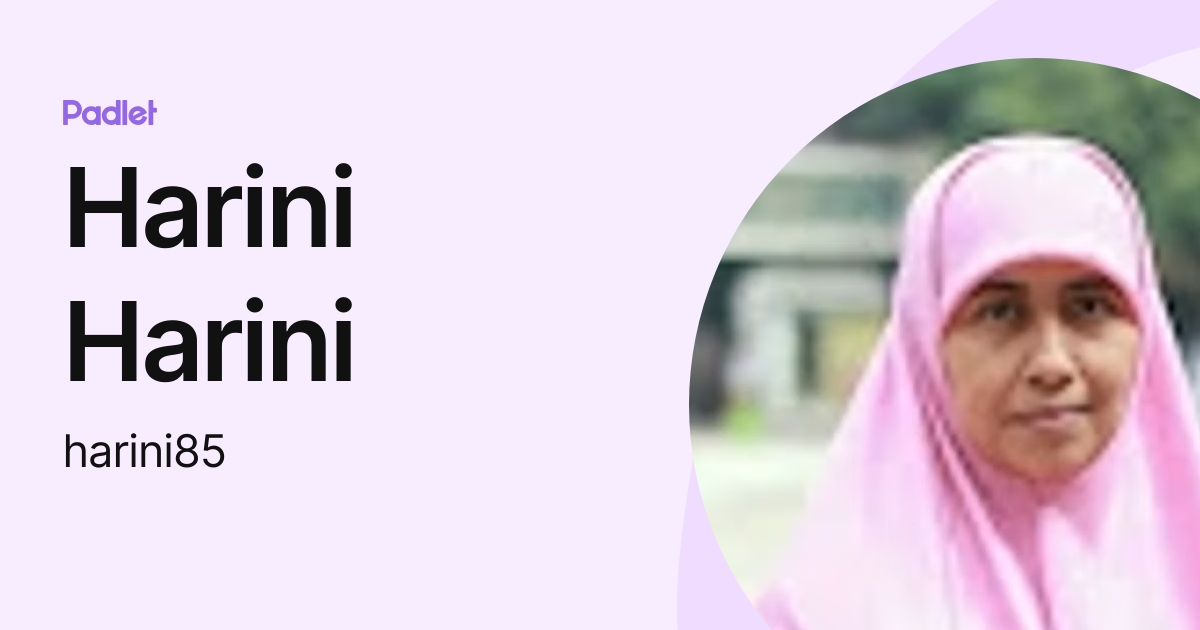 Harini Harini (harini85) profile | Padlet