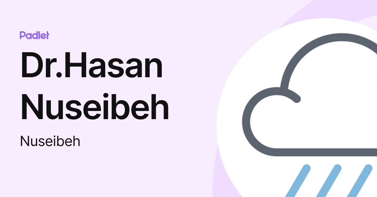 Dr.Hasan Nuseibeh (Nuseibeh) profile | Padlet