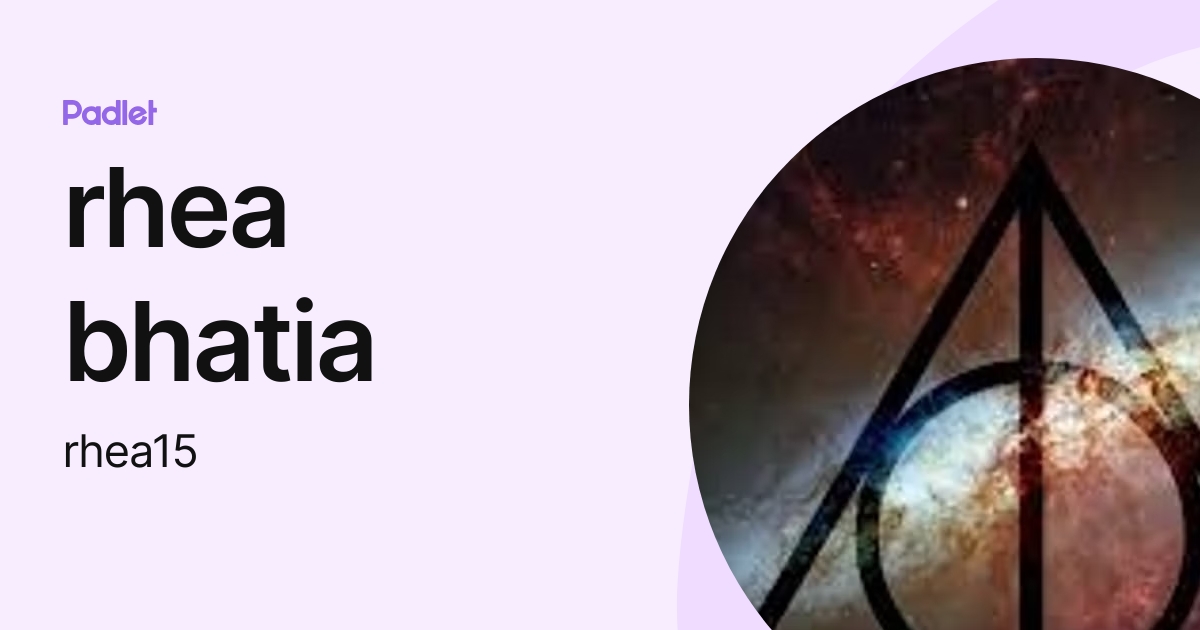 rhea bhatia (rhea15) profile | Padlet