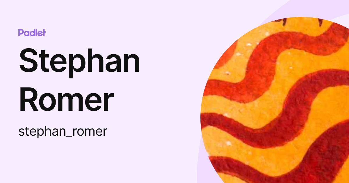 Stephan Romer (stephan_romer) profile | Padlet