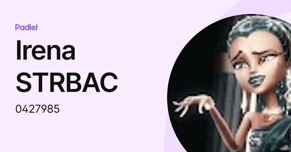 Irena STRBAC (0427985) profile | Padlet