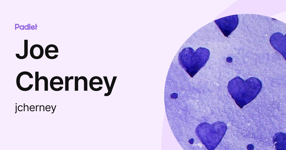 Joe Cherney (jcherney) profile | Padlet
