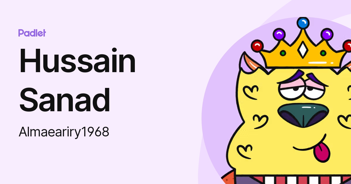 Hussain Sanad (Almaeariry1968) profile | Padlet