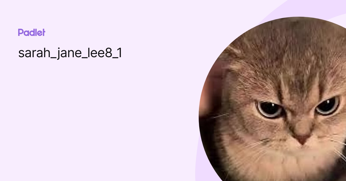 sarah_jane_lee profile | Padlet