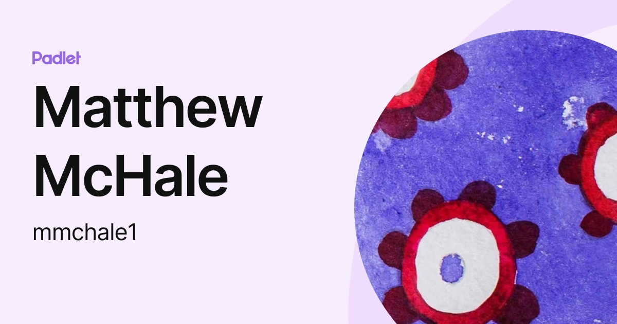 Matthew McHale (mmchale1) profile | Padlet