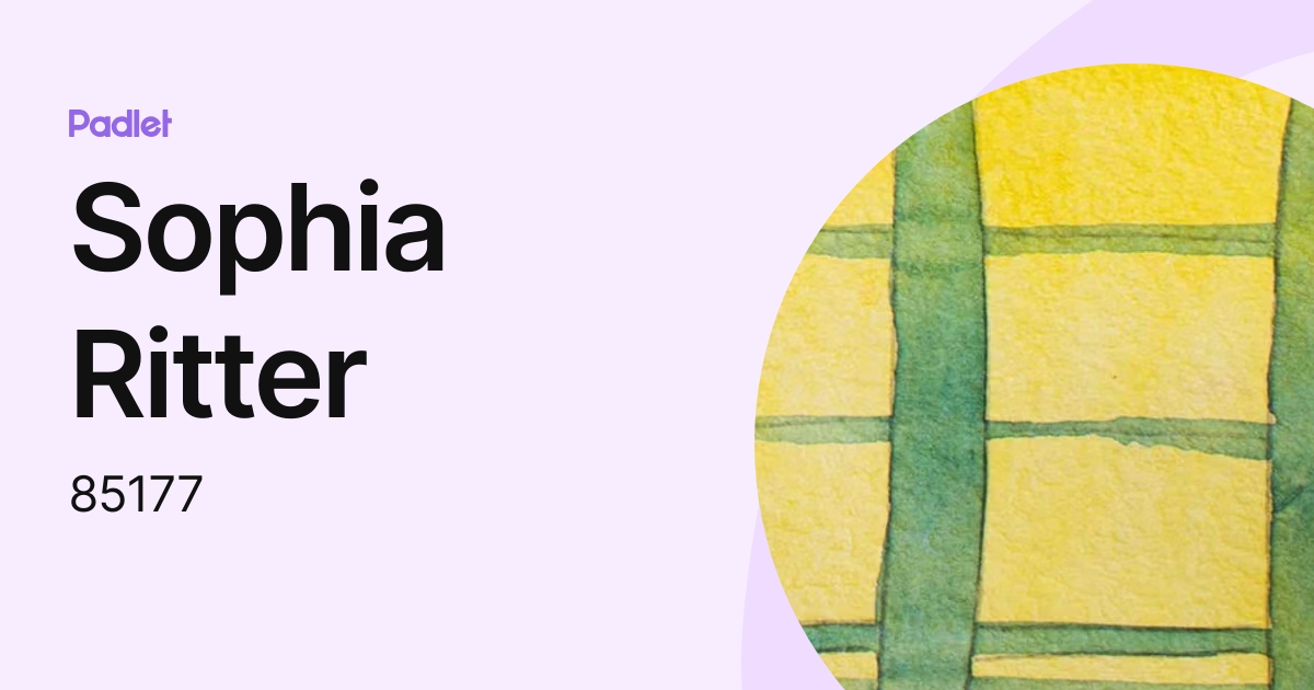 Sophia Ritter (85177) profile | Padlet