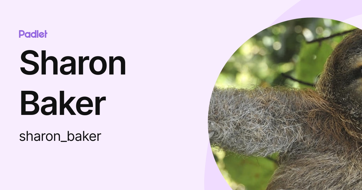 Sharon Baker (sharon_baker) profile | Padlet