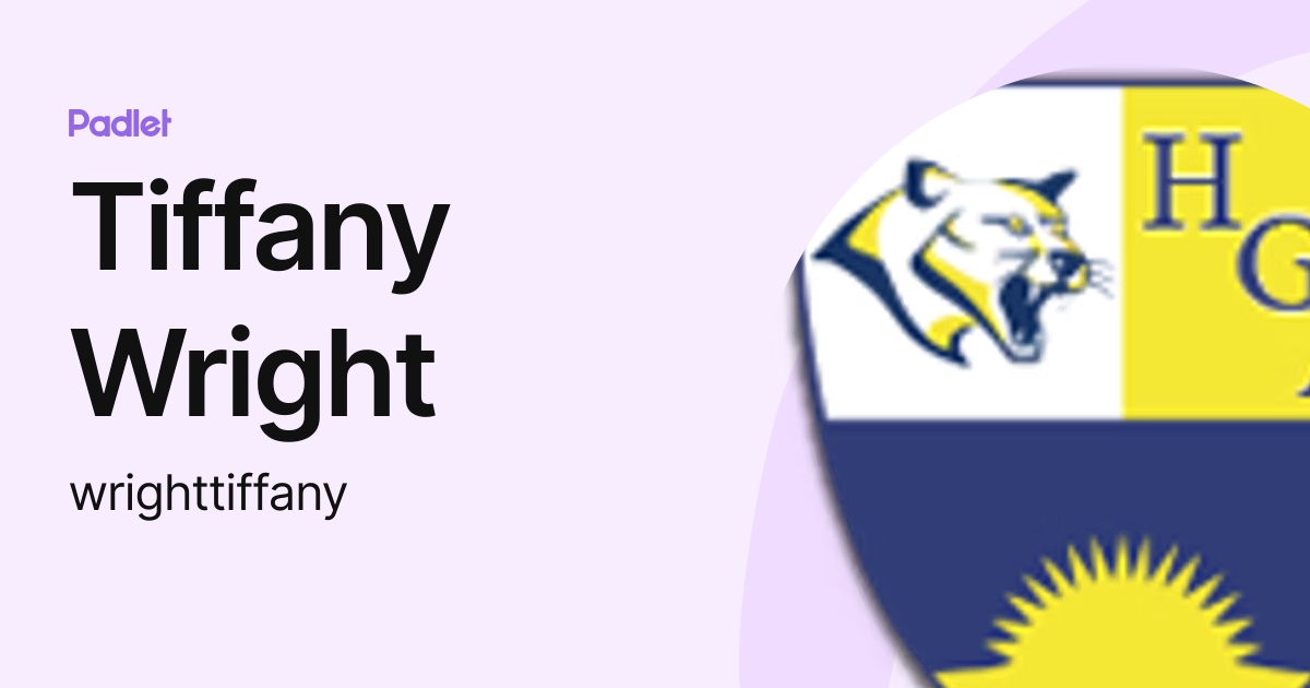 Tiffany Wright (wrighttiffany) profile | Padlet