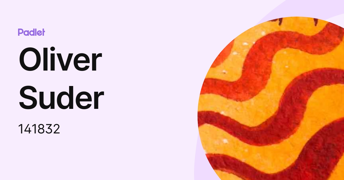 Oliver Suder (141832) profile | Padlet