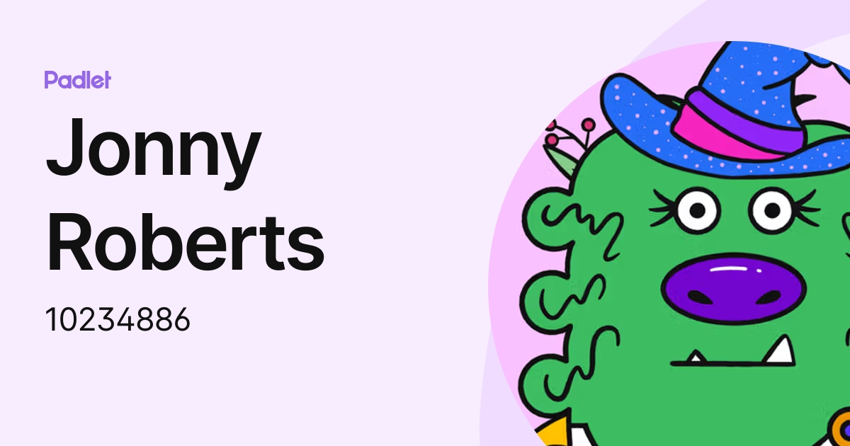 Jonny Roberts (10234886) profile | Padlet