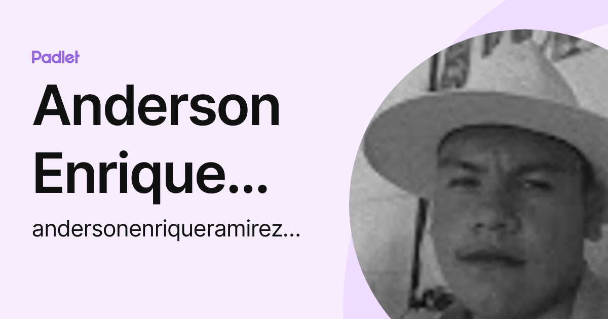 Anderson Enrique Ramirez González (andersonenriqueramirezgonzalez ...