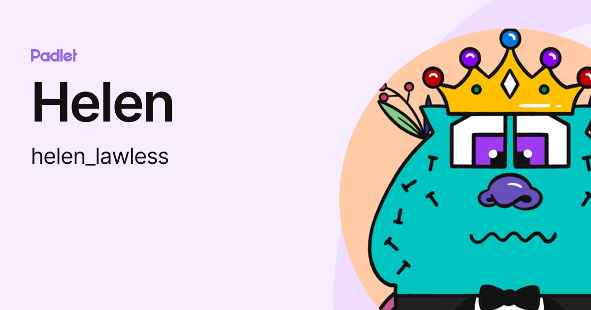 Helen (helen_lawless) profile | Padlet