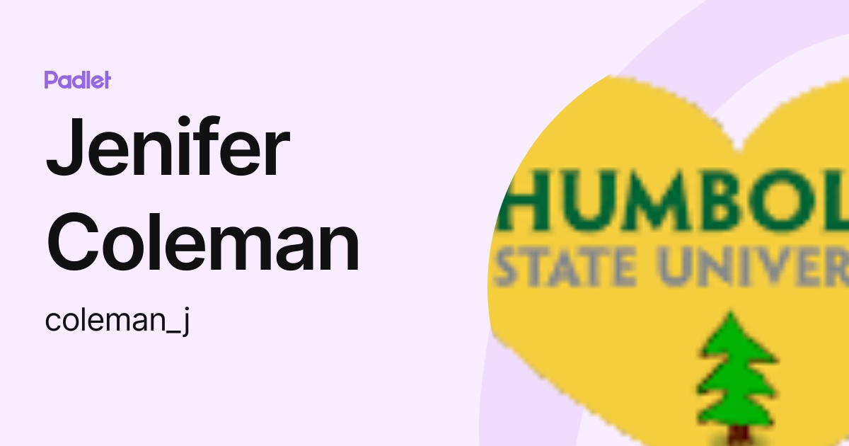 Jenifer Coleman (coleman_j) profile | Padlet