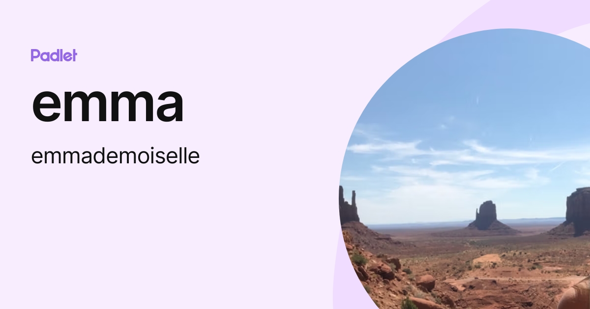 emma (emmademoiselle) profile | Padlet
