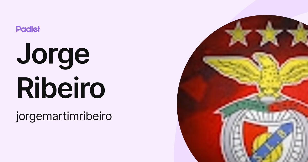Jorge Ribeiro (jorgemartimribeiro) profile | Padlet