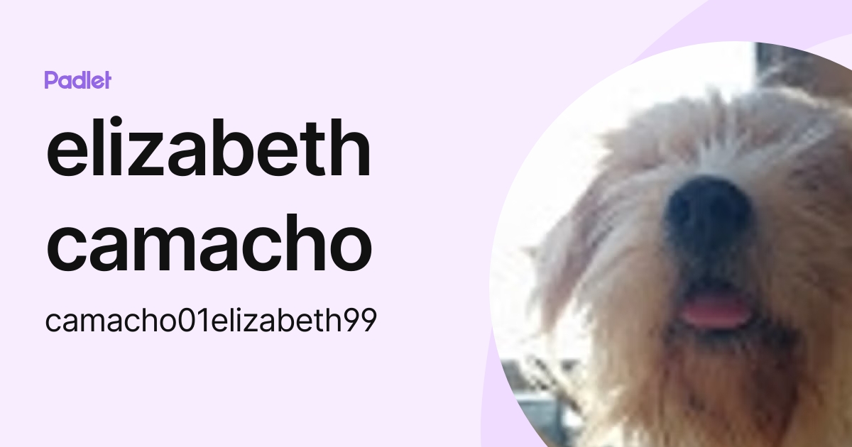 elizabeth camacho (camacho01elizabeth99) profile | Padlet