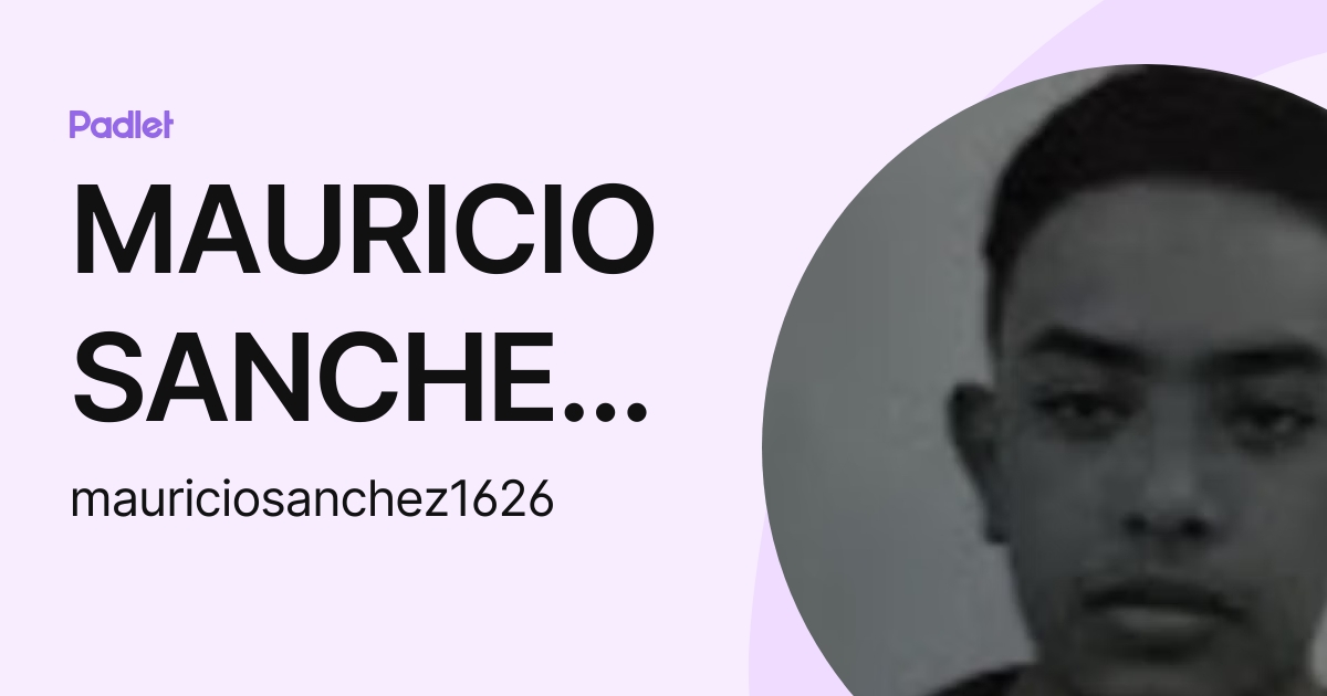 MAURICIO SANCHEZ ALVARADO (mauriciosanchez1626) profile | Padlet