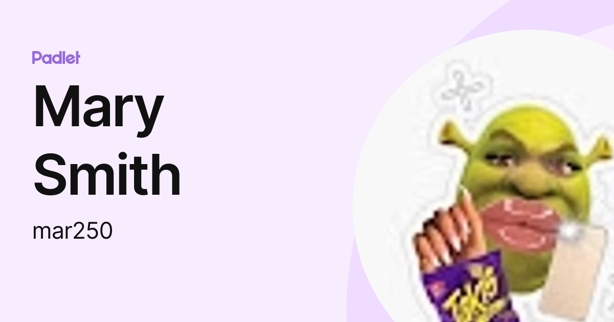 Mary Smith (mar250) profile | Padlet