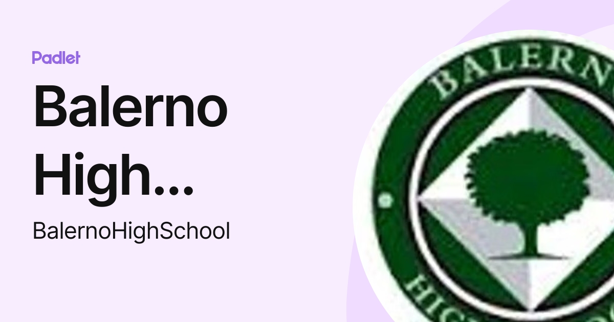 Balerno High School (BalernoHighSchool) profile | Padlet