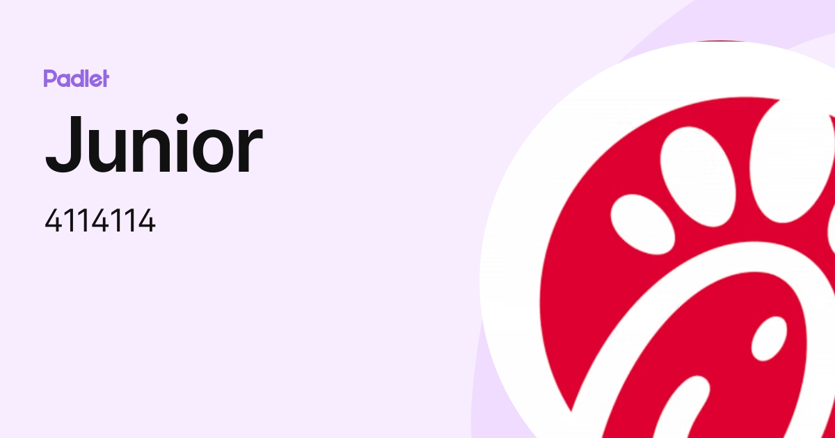 Junior (4114114) profile | Padlet