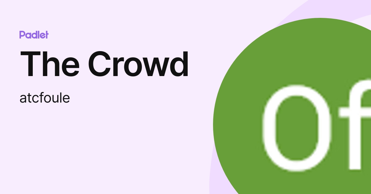 The Crowd (atcfoule) profile | Padlet