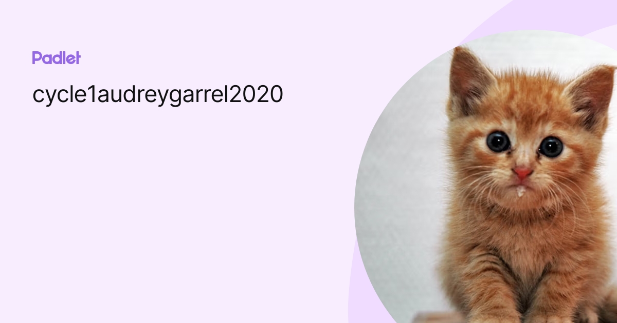 cycle1audreygarrel2020 profile | Padlet
