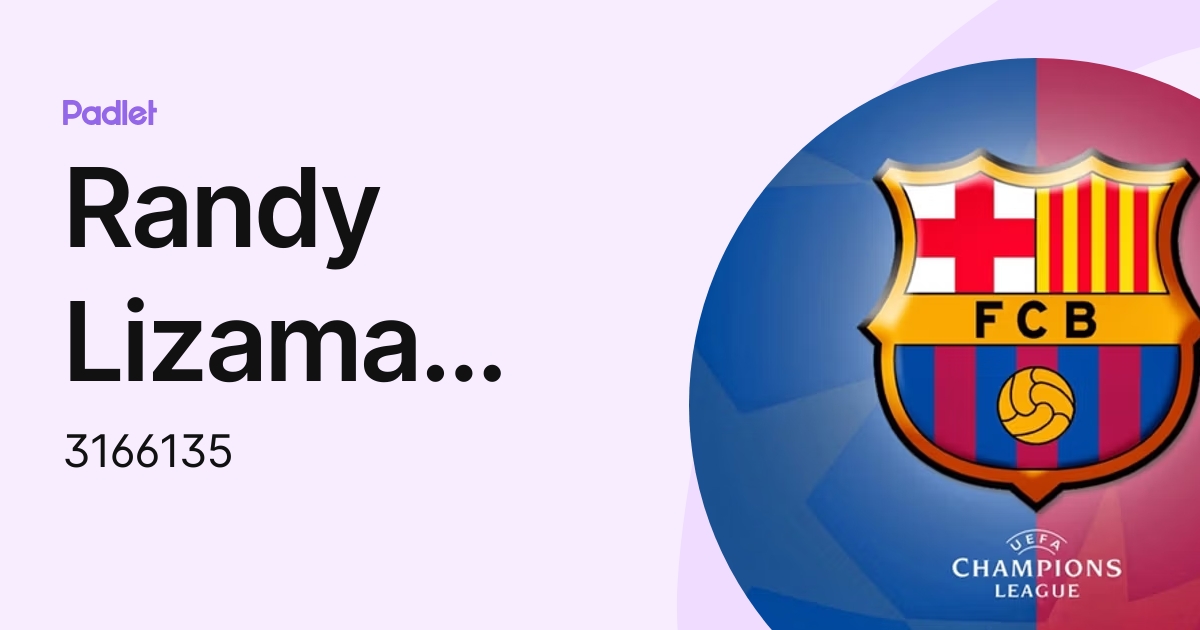 Randy Lizama Portillo (3166135) profile | Padlet