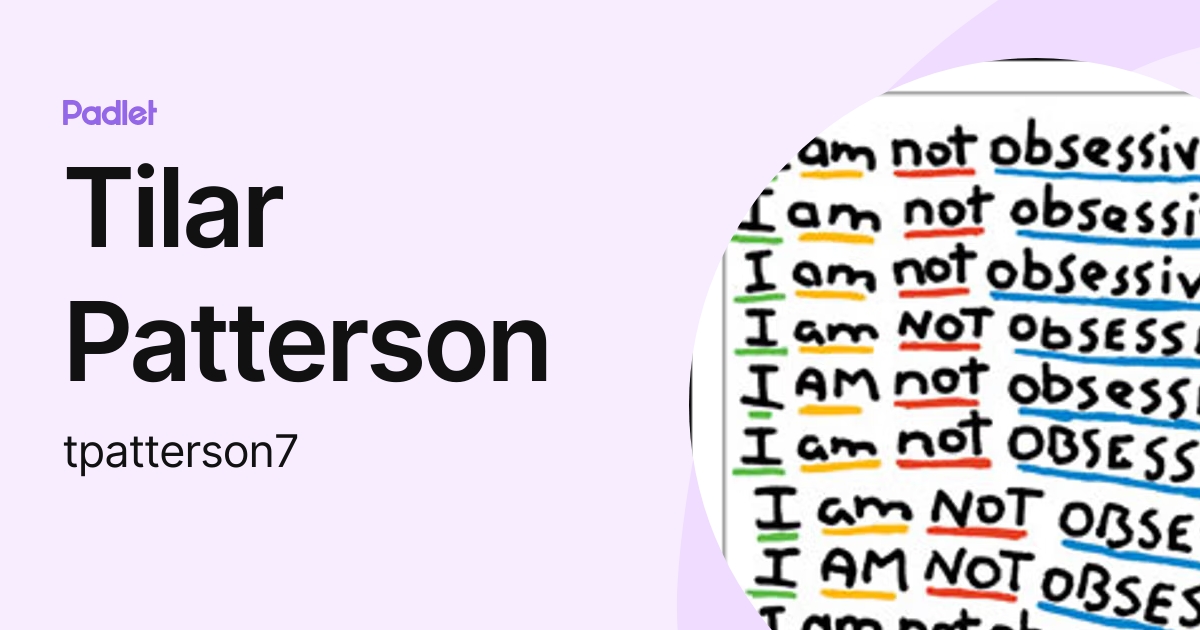 Tilar Patterson (tpatterson7) profile | Padlet