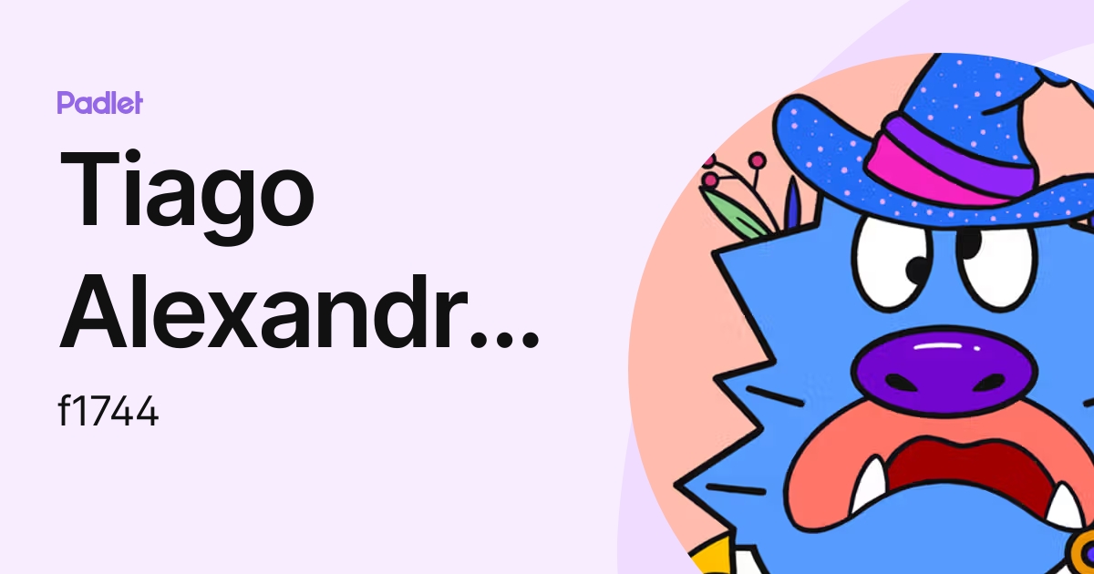 Tiago Alexandre Vasco Costa (f1744) profile | Padlet