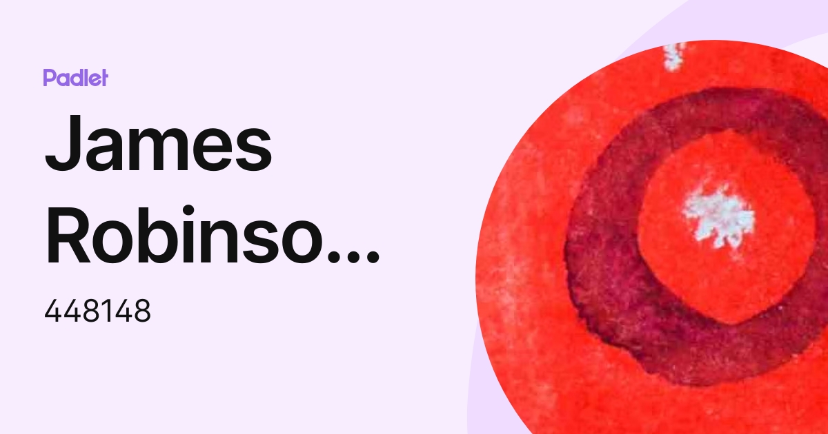 James Robinson IV (448148) profile | Padlet