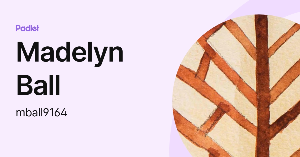 Madelyn Ball (mball9164) profile | Padlet